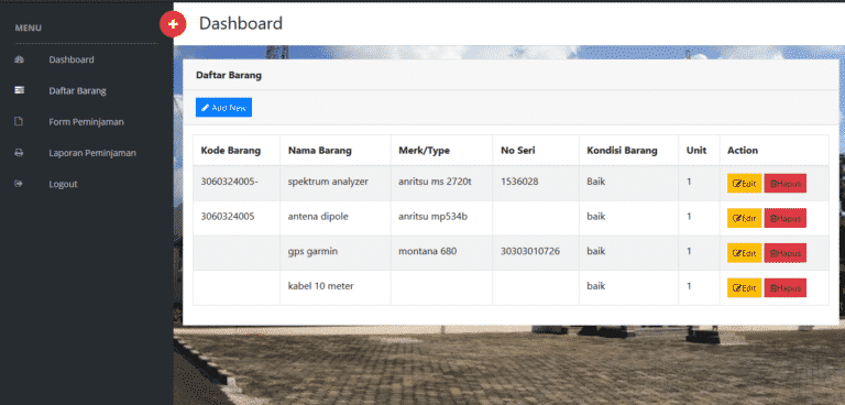 Source Code Aplikasi Peminjaman Barang Berbasis Web Menggunakan Codeigniter - INDEX MY ID